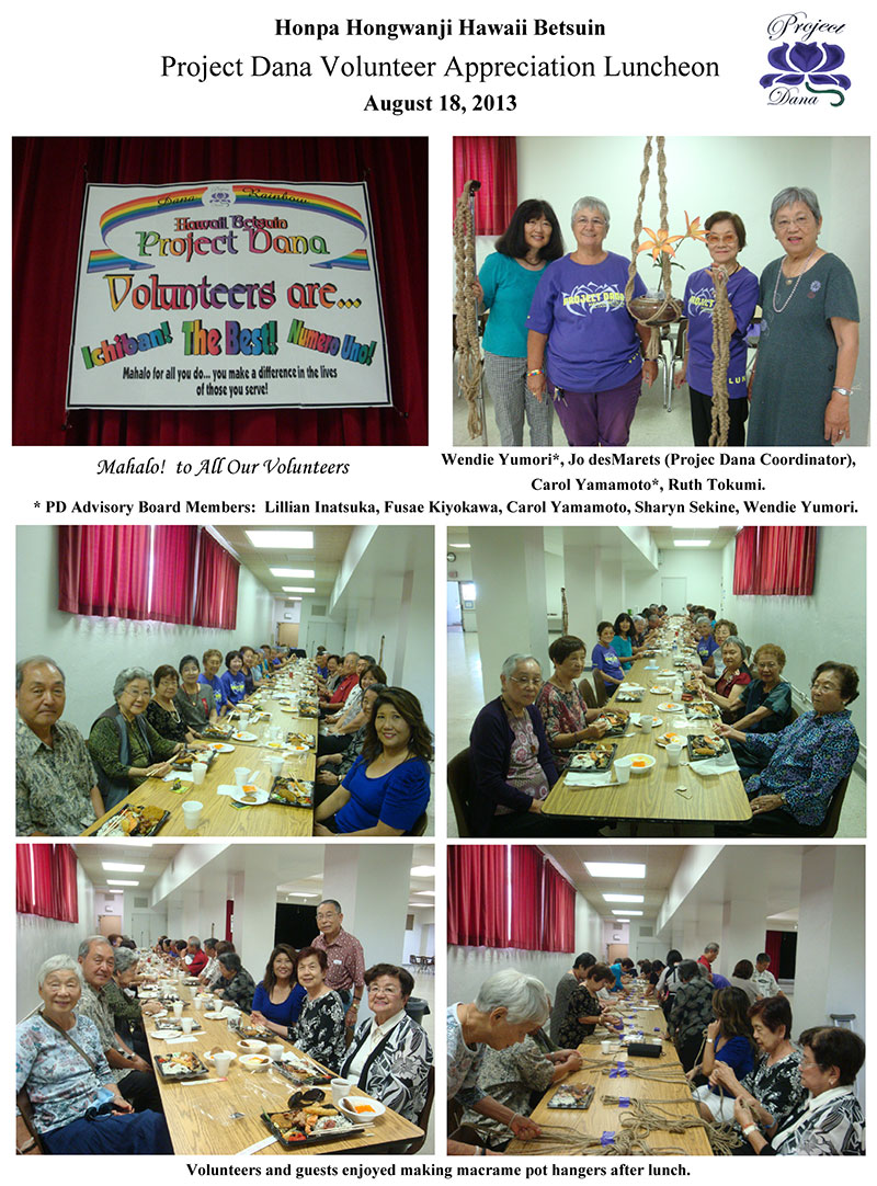 Project Dana volunteers photo collage – Honpa Hongwanji Hawaii Betsuin